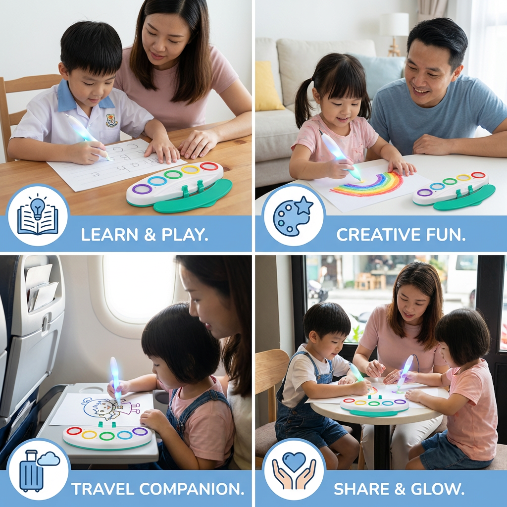 Magic Light Drawing Pen for Kids – Creative LED Art Toy with Music & G ...